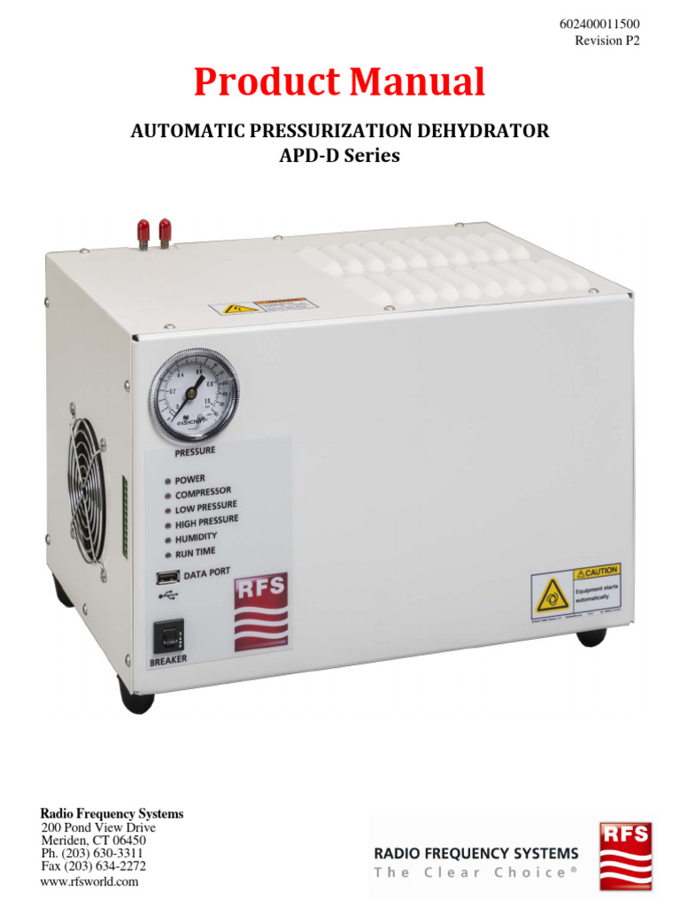 Automatic Pressurization Dehydrator Apd D | PDF | Humidity | Valve