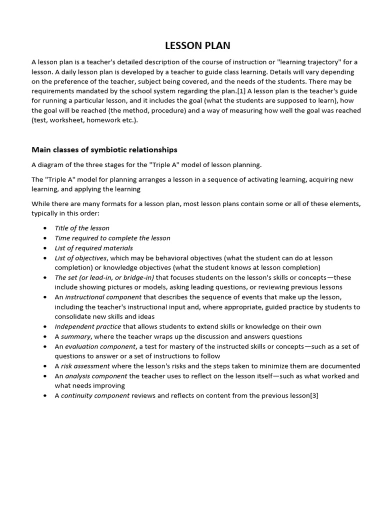 Lesson Plan | PDF | Lesson Plan | Learning