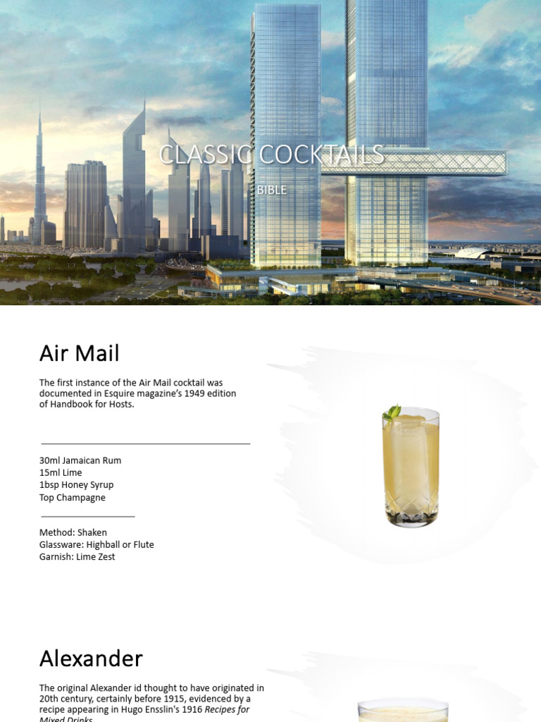 Classic Cocktail Bible Pdf Martini Cocktail Cocktails