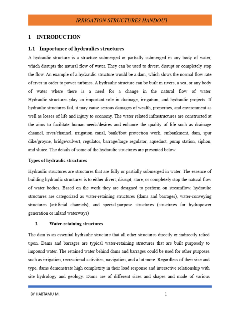 Irrigation Structure | PDF | Dam | Hydroelectricity