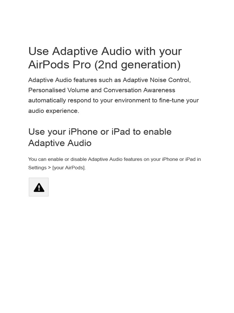 Adaptive Audio | PDF | I Phone | Ios