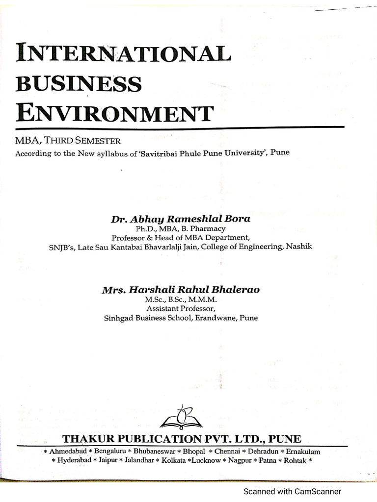 International Business Environment Sem 3 Unit 1 | PDF