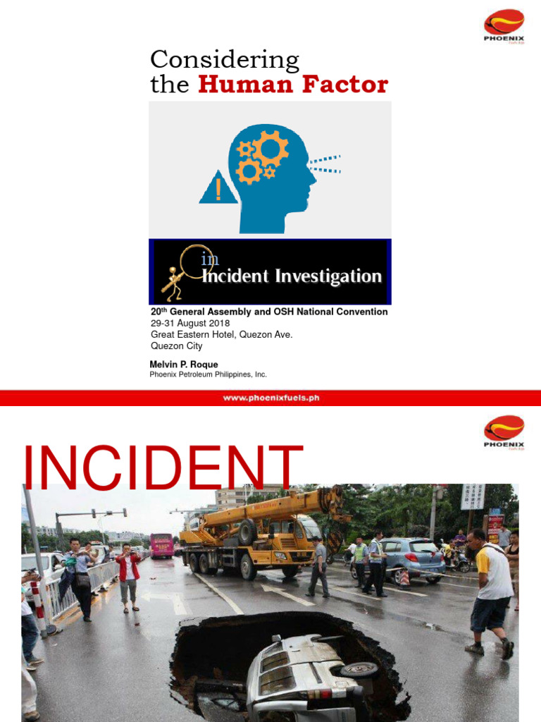 Considering The Human Factor in Incident Investigation | PDF ...