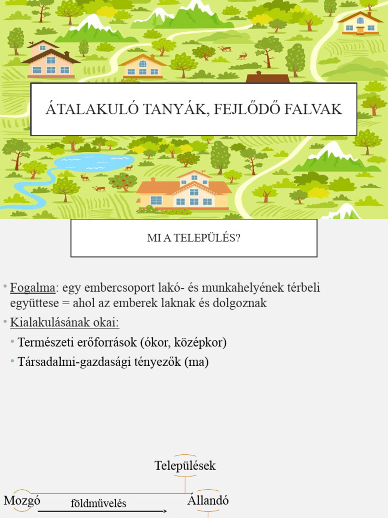 Átalakuló Tanyák, Fejlődő Falvak | PDF