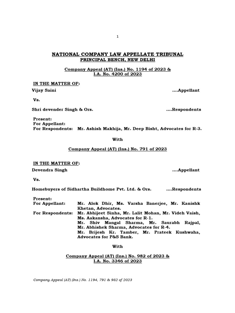 NCALT Order 21 Nov 2023 | PDF | Government Institutions | Government