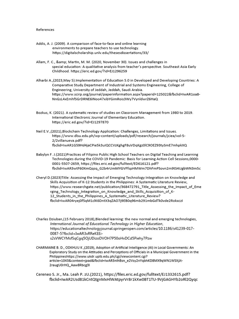 References For Final Defense | PDF | Educational Technology | Learning