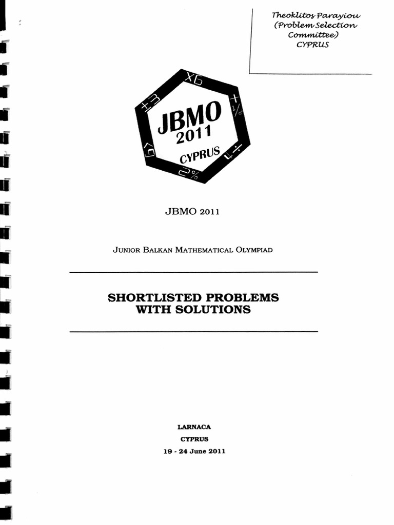 Jbmo - 2011 HHHH | PDF