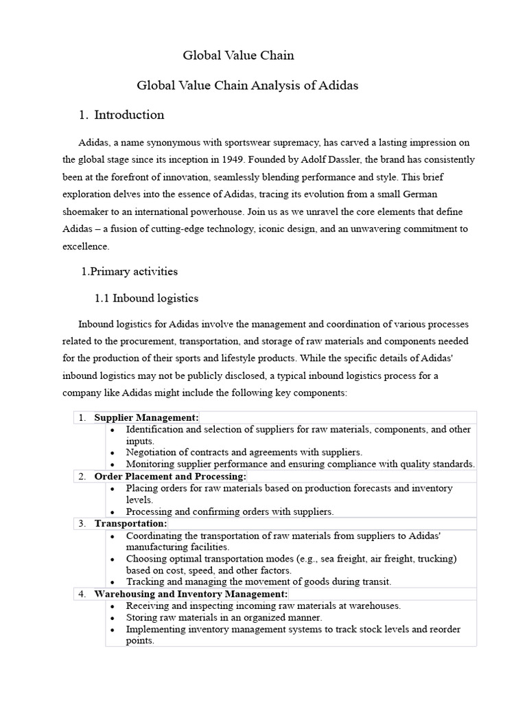 Global Value Chain | PDF | Logistics | Supply Chain