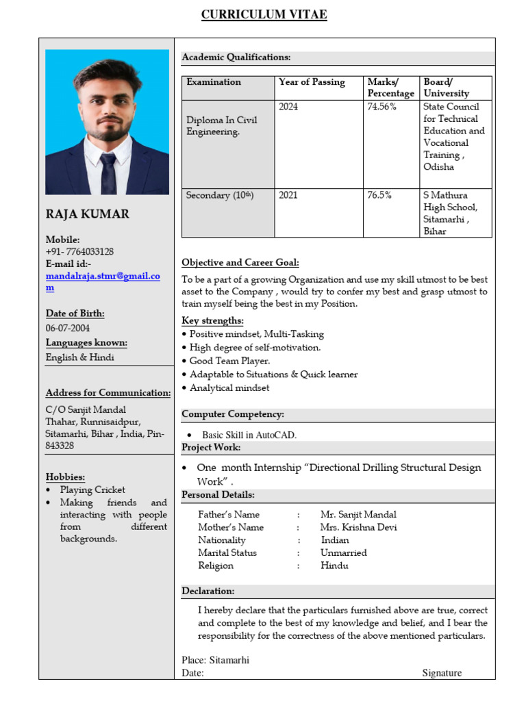 Raja Kumar Resume'-1 | PDF