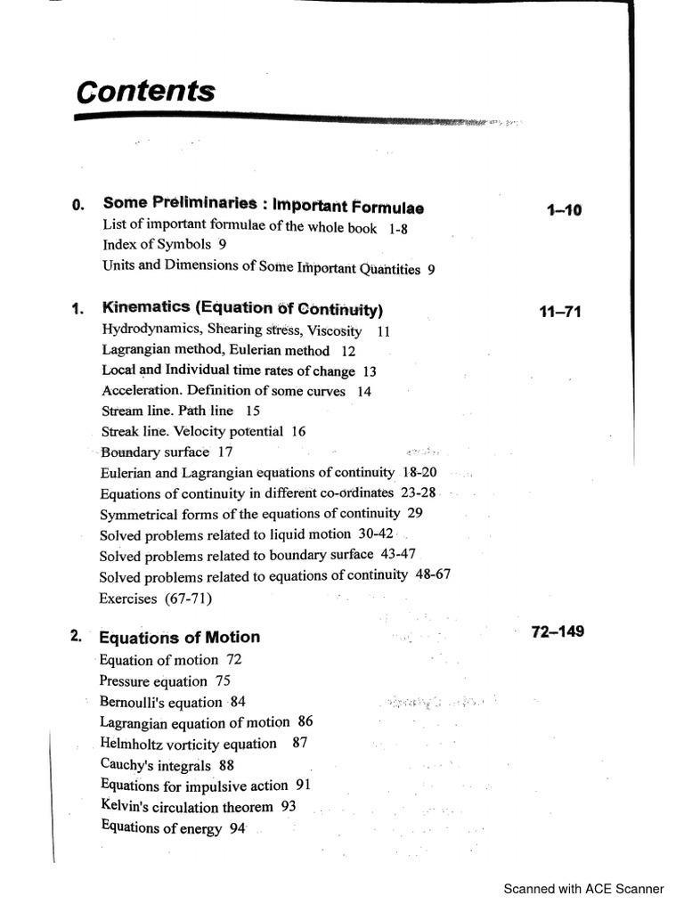 Fluid Dynamics Unit 1 - Kinematics | PDF Fluid Dynamics Unit 1 - Kinematics | PDF