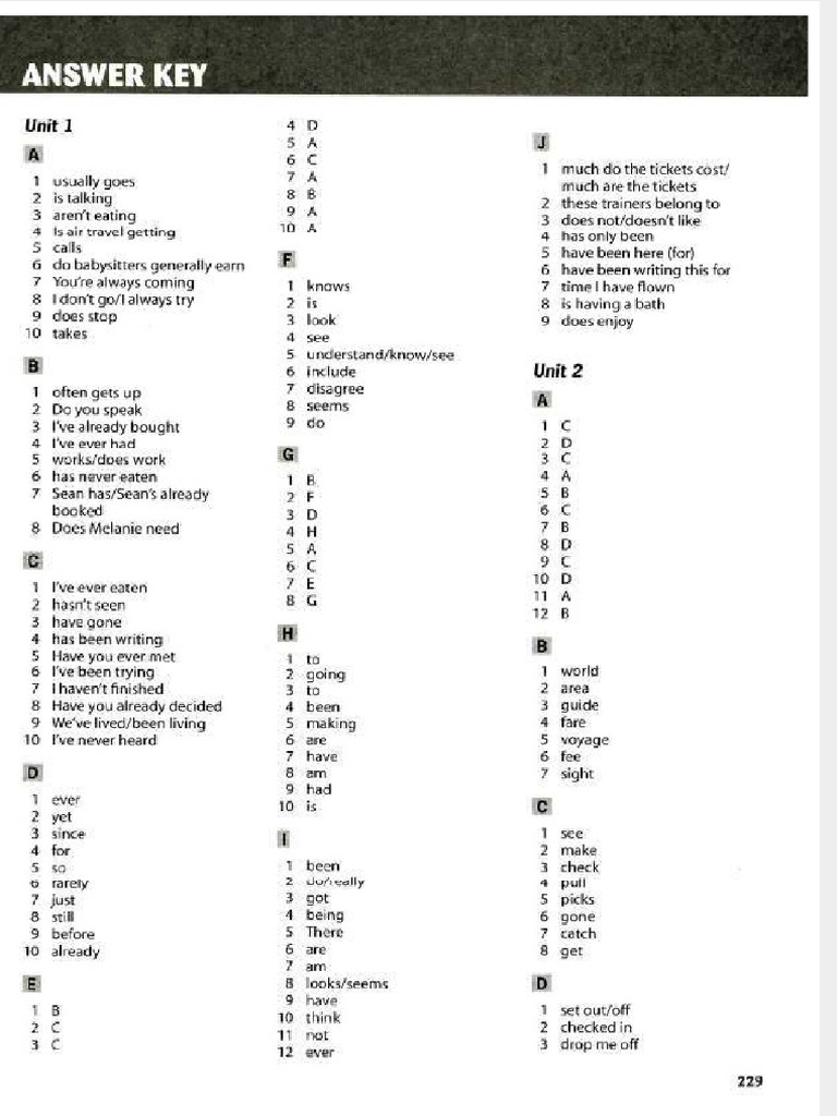 B2 Exam Answer Key | PDF