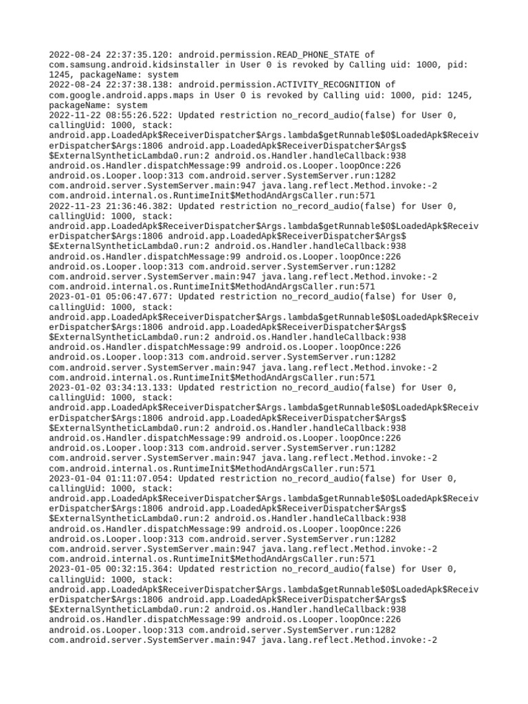 Perm Debug Info | Download Free PDF | Android (Operating System) | Smart Devices