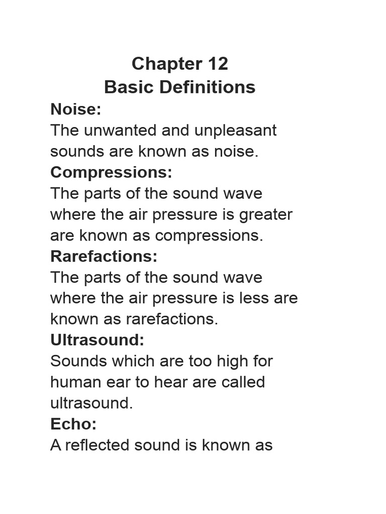 Chapter 12 | PDF | Sound | Waves