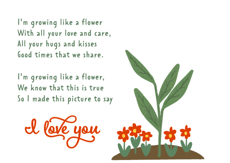 Growing Like a Flower Poem | PDF