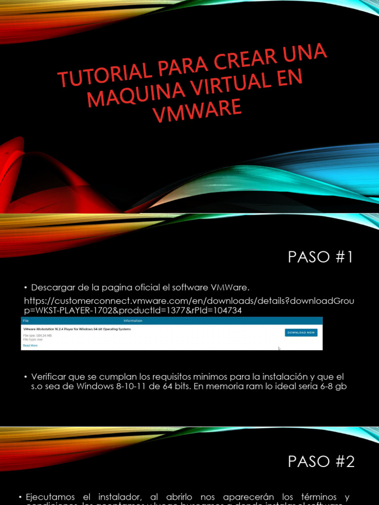 Tutorial para Crear Una Maquina Virtual en Vmware | PDF