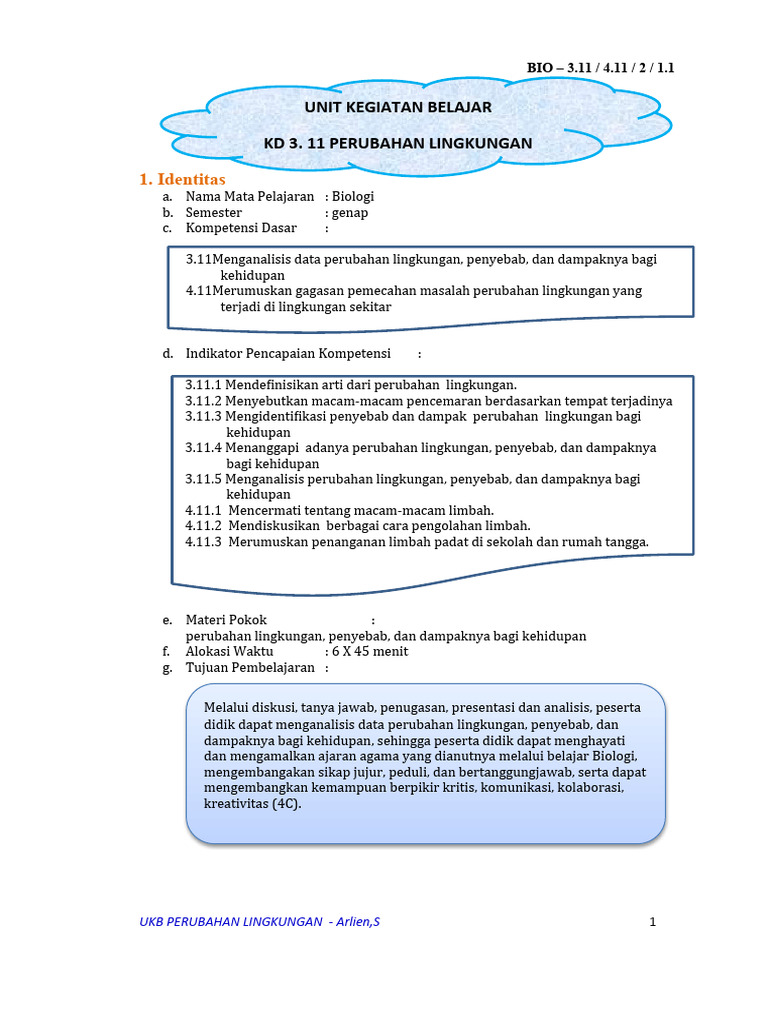 Ukb Bio-3.11 Dampak Perubahan Lingkungan | PDF | Kesehatan Holistik ...