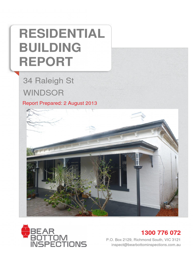 Sample Building Inspection Report | PDF | Roof | Lumber