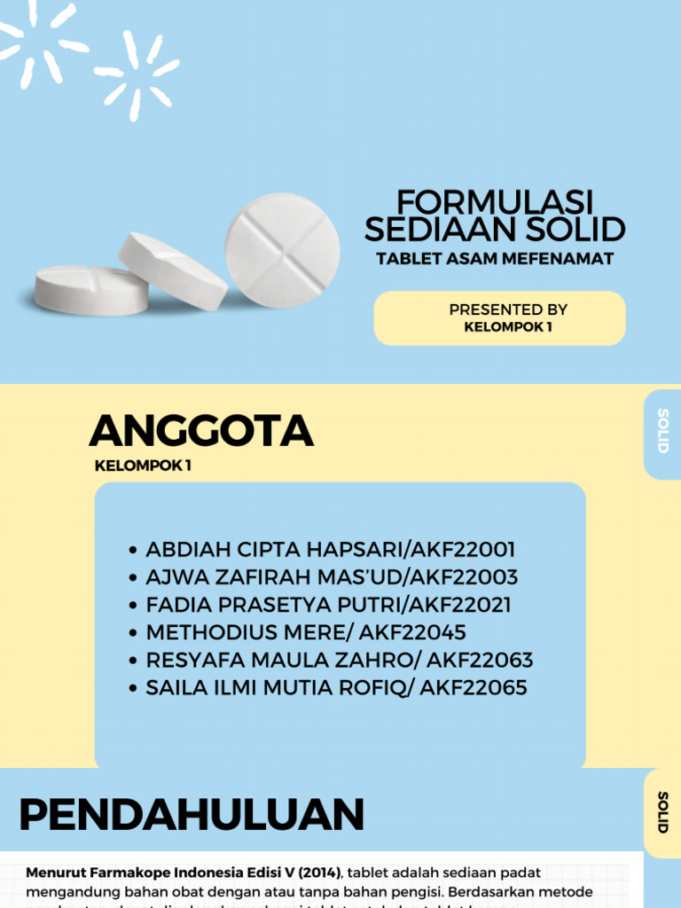 Sediaan Solid Kelompok 1 | PDF