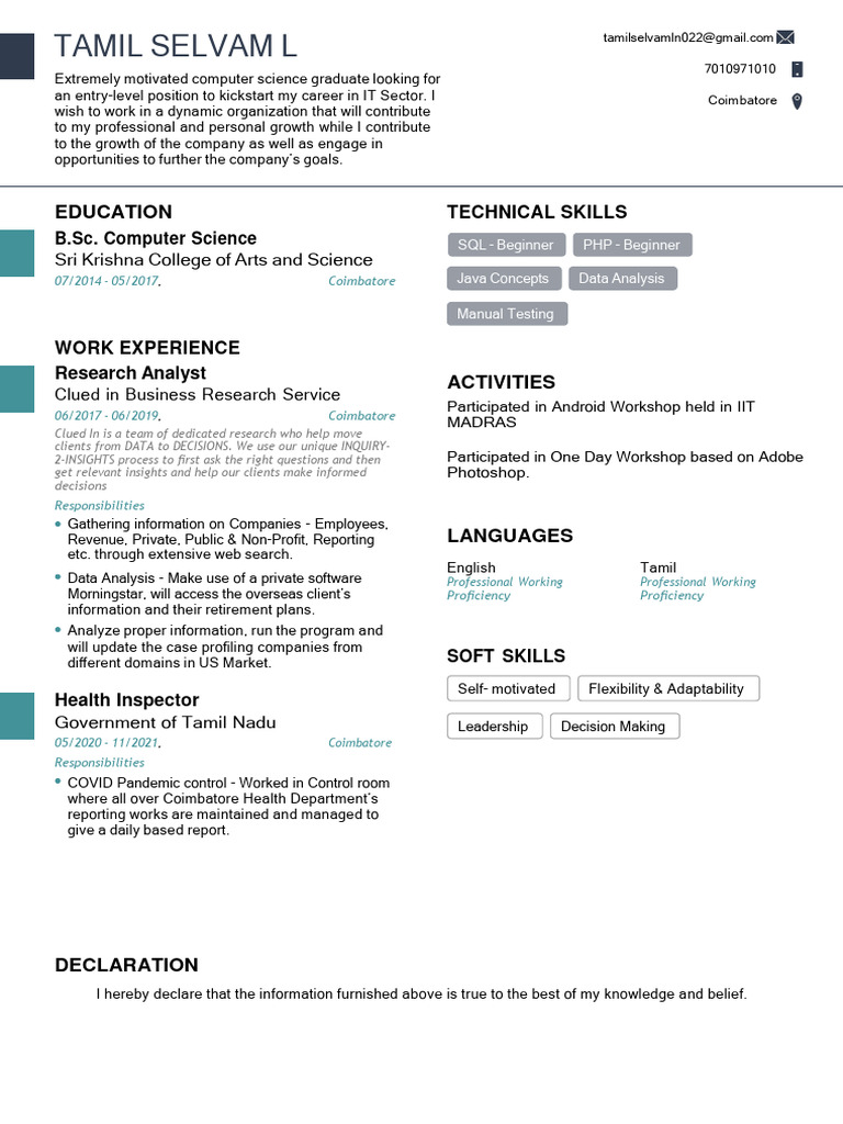 Tamil Selvam | PDF | Tamil Nadu | Data