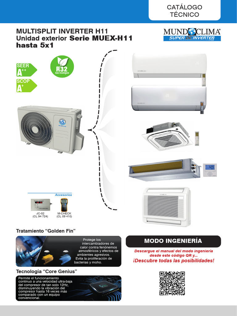 Catálogo Técnico Multisplit H11 | PDF | Química | Física Aplicada e Interdisciplinaria