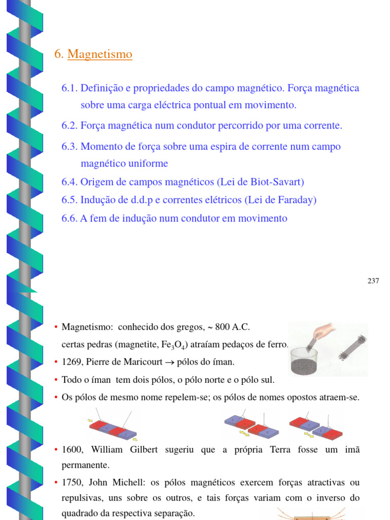 6 Campos Magn耫icos | PDF | Magnetismo | Campo magnético
