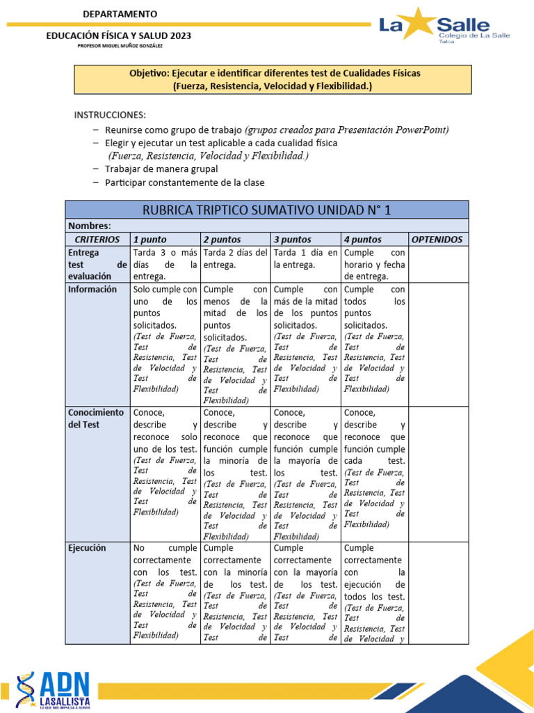 Rubrica I y II Medio SUMATIVA | PDF