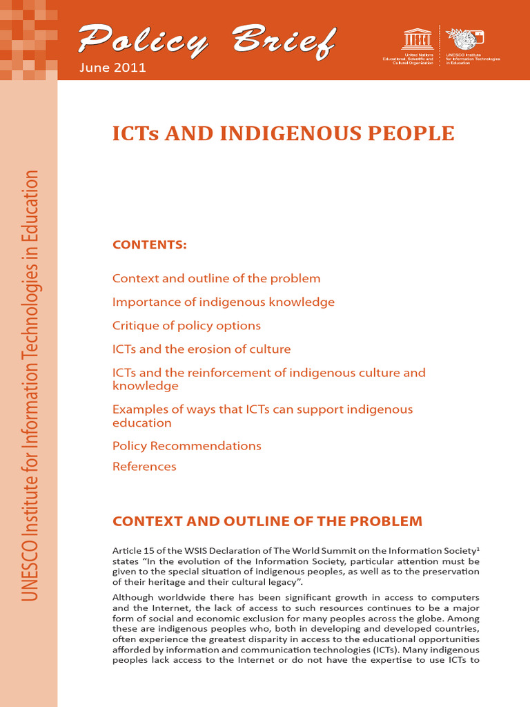 Indigenous People | PDF | Information And Communications Technology ...