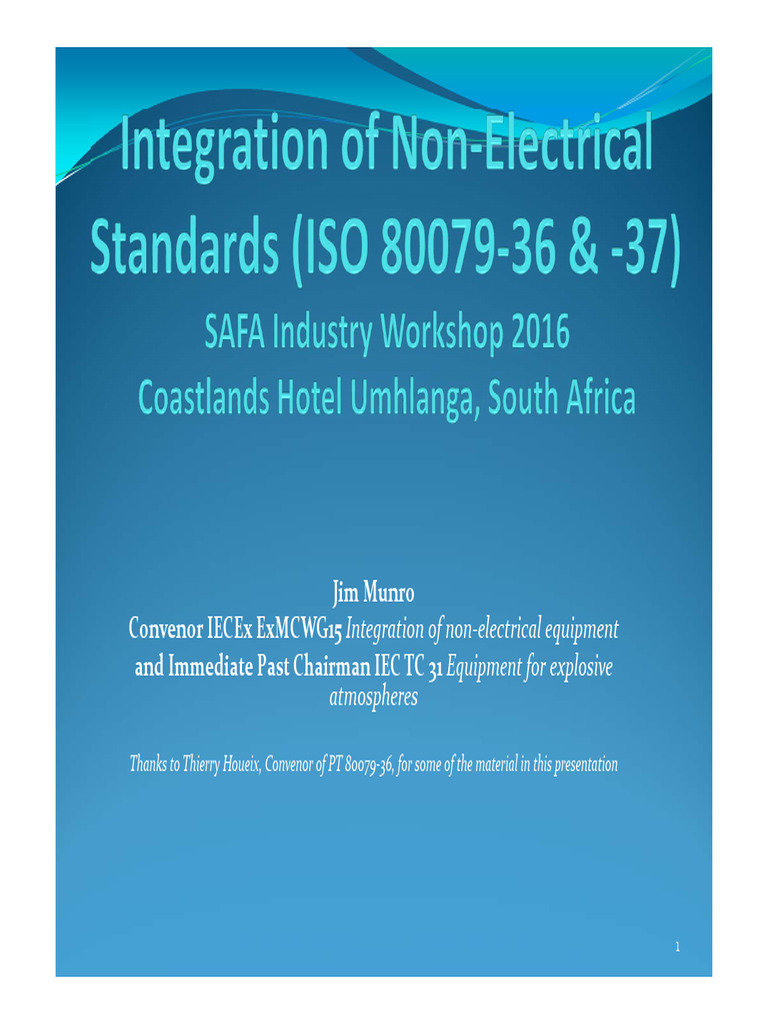 IEC 80079 Non-Electrical Standards Overview | PDF | International ...