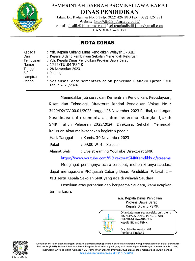 28 Nov 2023 Notdin Satuan Pendidikan 29112023 025856 Signed | PDF