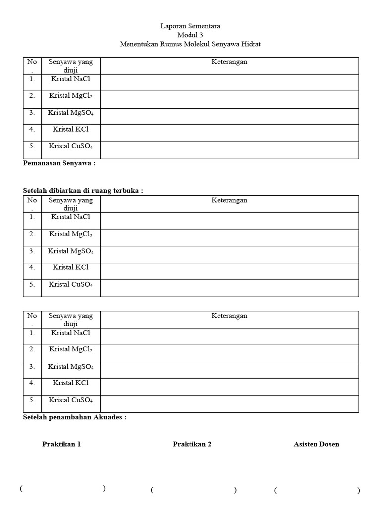 Laporan Sementara P3 | PDF