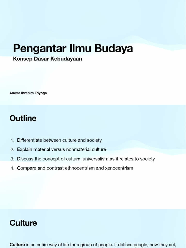 Konsep Dasar Kebudayaan | PDF | Idea | Anthropology