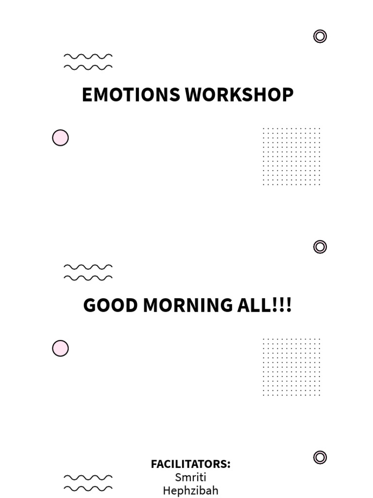 Emotions Workshop Edited For Presentation Pdf Emotions Feeling