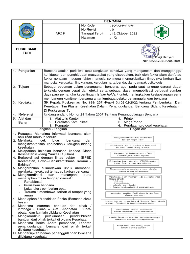 Sop Bencana | PDF