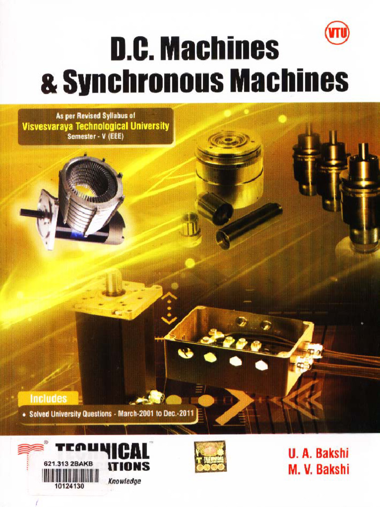 DC Machines and Synchronous Machines Bakshi | PDF