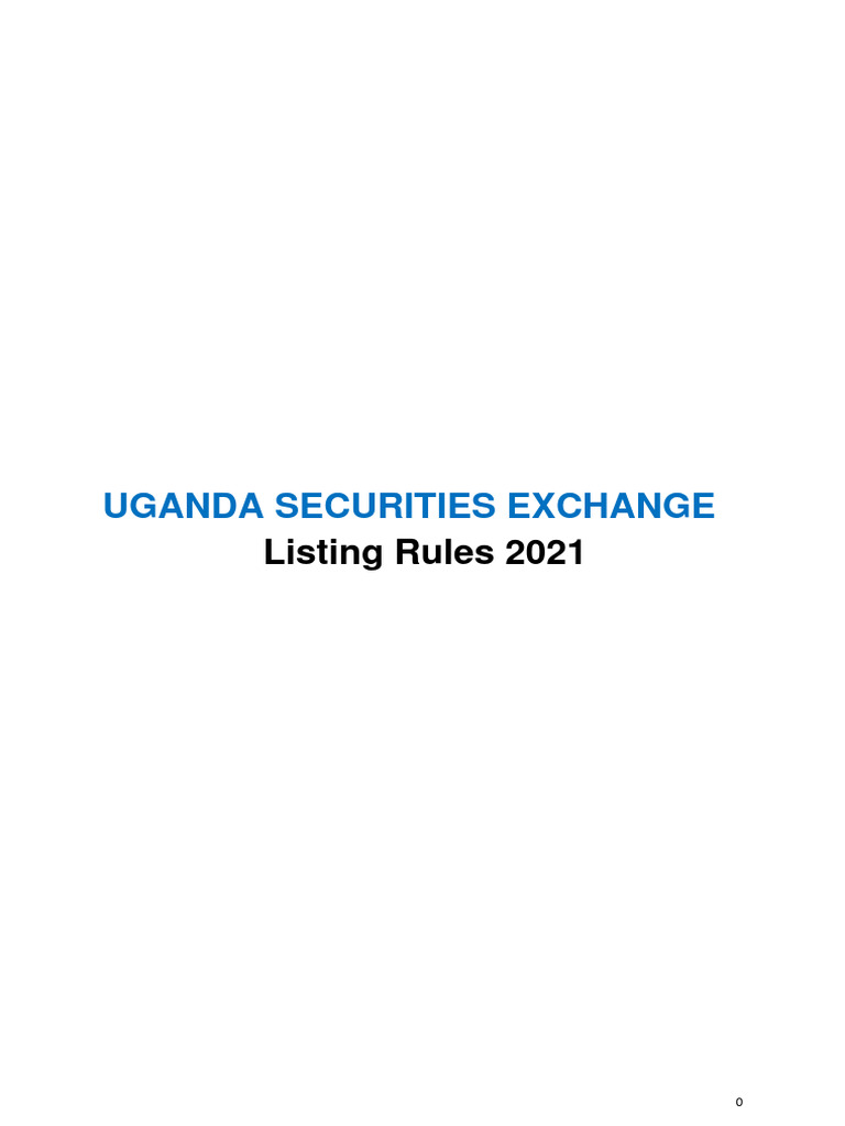 USE Listing Rules 2021 | PDF | Securities (Finance) | Stocks