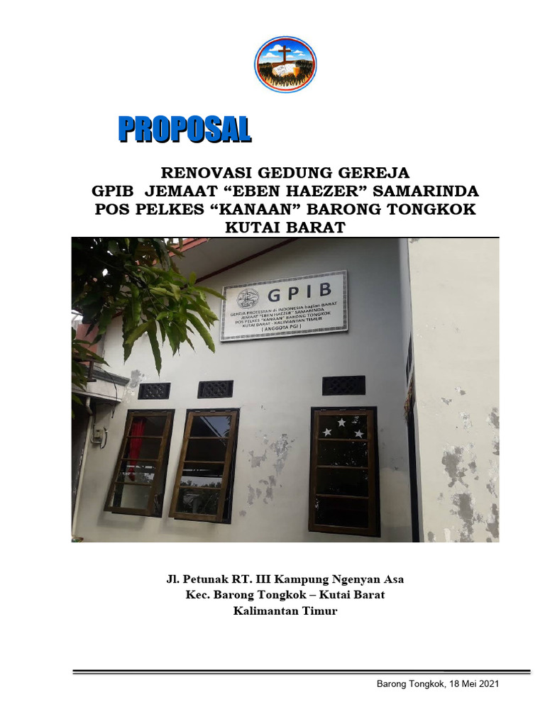 Proposal Renovasi Gedung Gereja | PDF