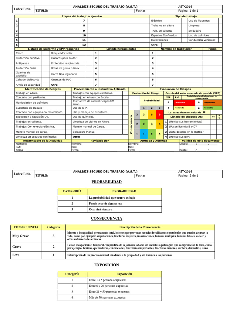 Ast-Analisis Seguro Del Trabajo | PDF | Especialidades Medicas ...