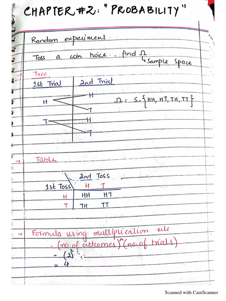 Probability Notes 1 + Assignment | PDF