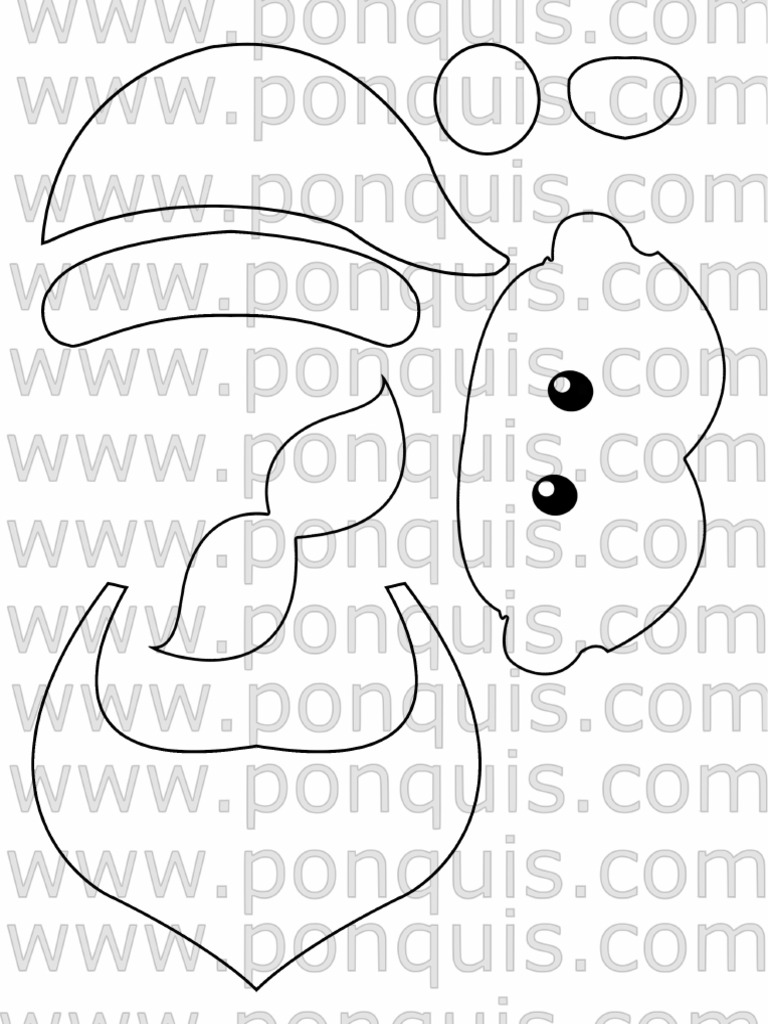 Moldes para Realizar Aplique de Santa Claus Descarga Gratis en PDF Koz ...
