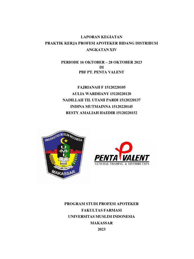 Laporan PKPA di PBF PT. Penta Valent | PDF