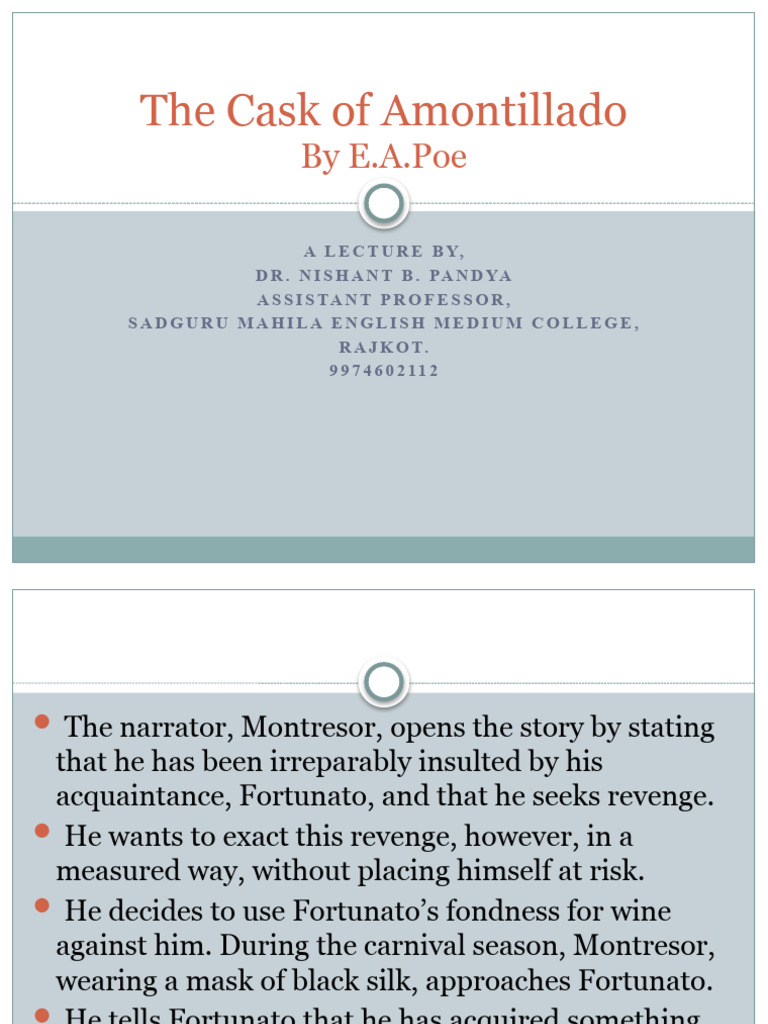 The Cask of Amontillado | PDF