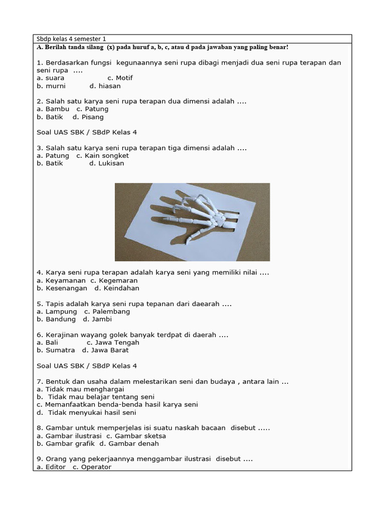 SBDP Kelas 4 Semester 1 | PDF