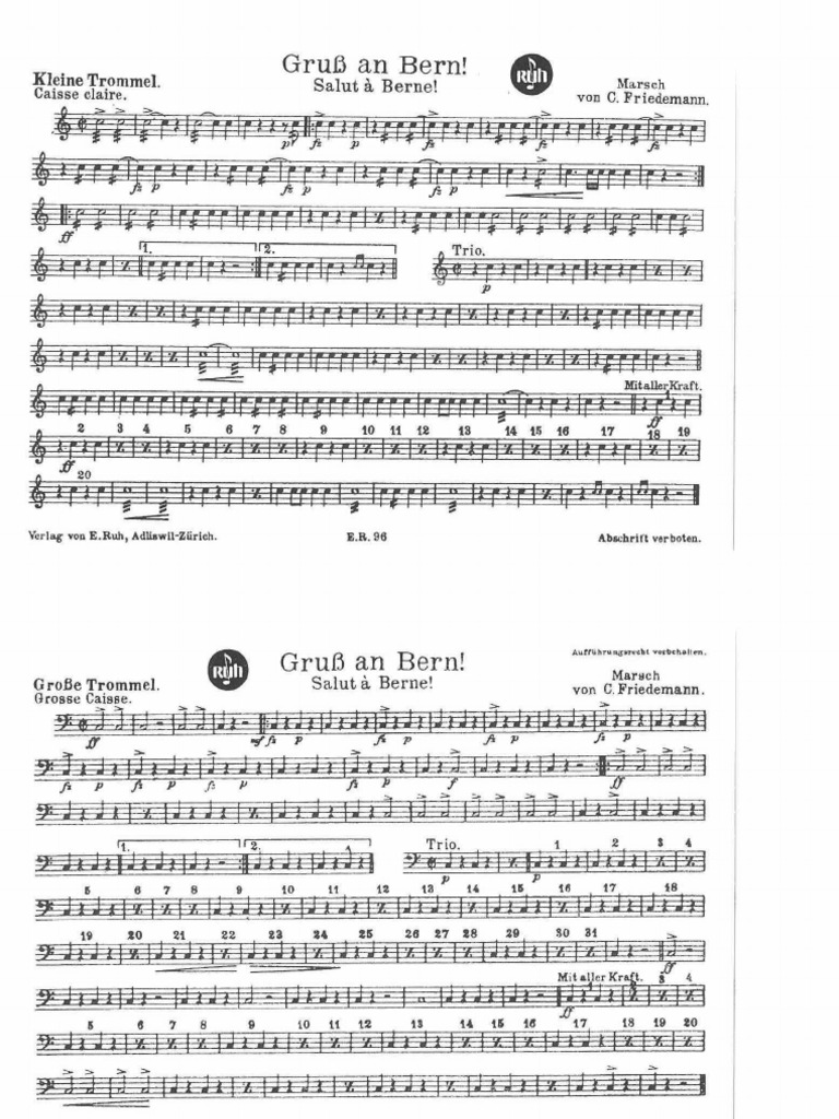 Gruss An Bern Percussion | PDF