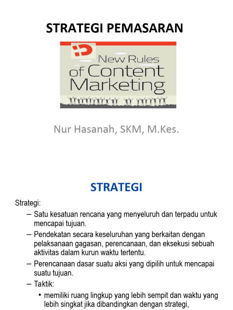 Strategi Pemasaran | PDF
