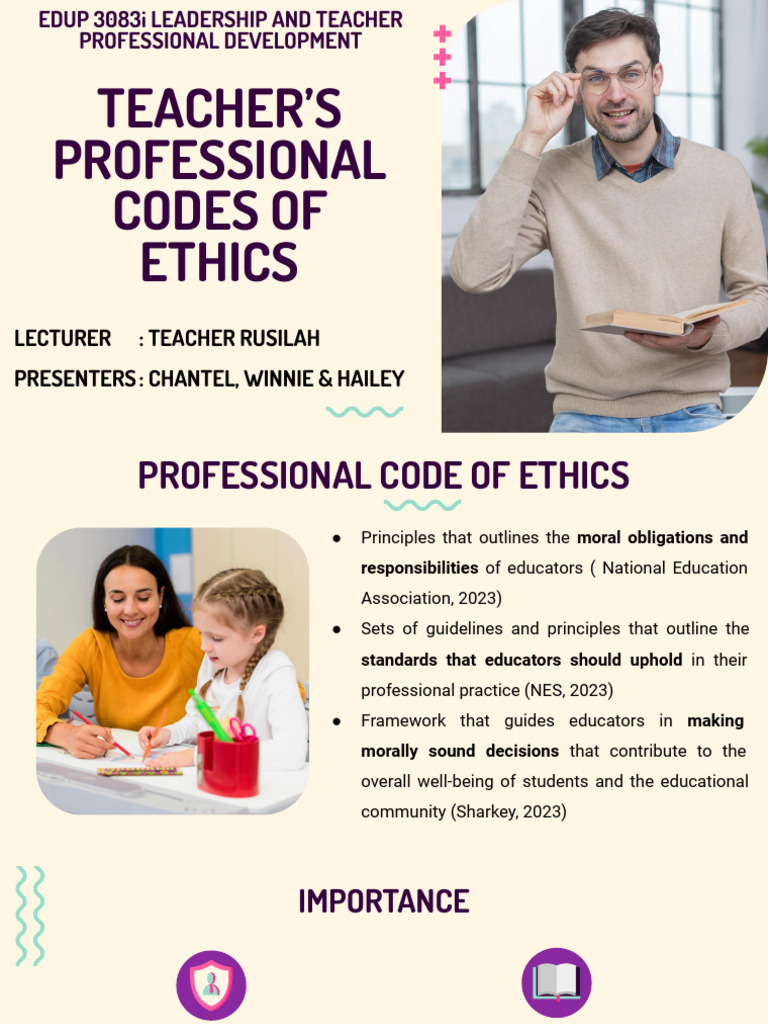 Teacher Professional Ethics Overview | PDF | Teachers | Profession