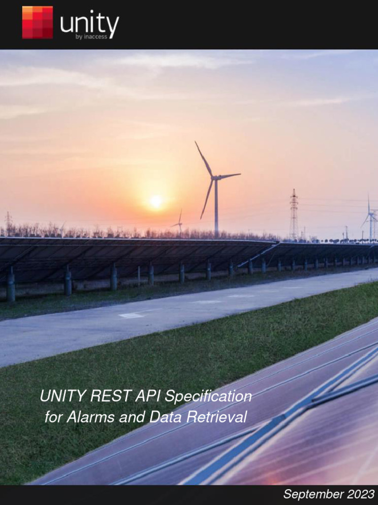 Unity Rest Api Specification For Alarms And Data Retrieval Pdf Cookie Json