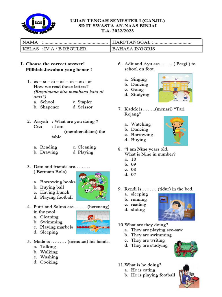 Uts Sem 1 (4) B.ing 2023-2024 | PDF