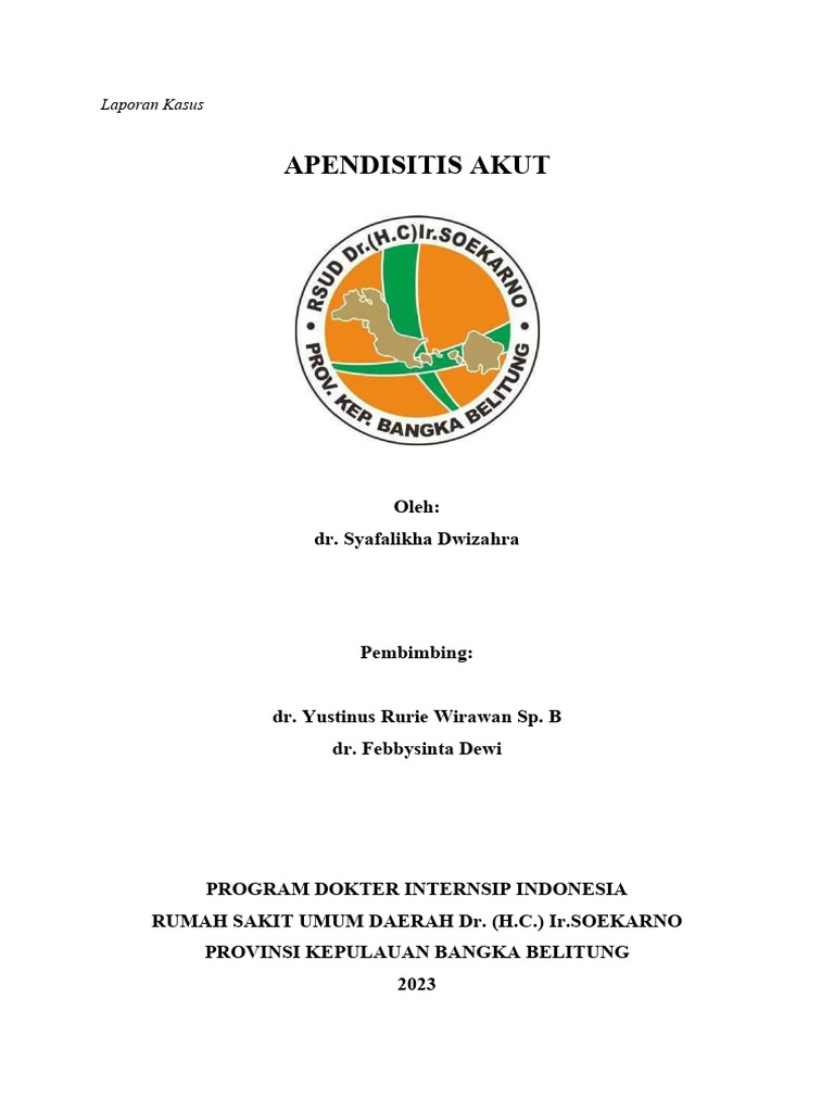 Lapkas Intership Apendisitis Akut - Syafalikha D | PDF | Sains & Matematika