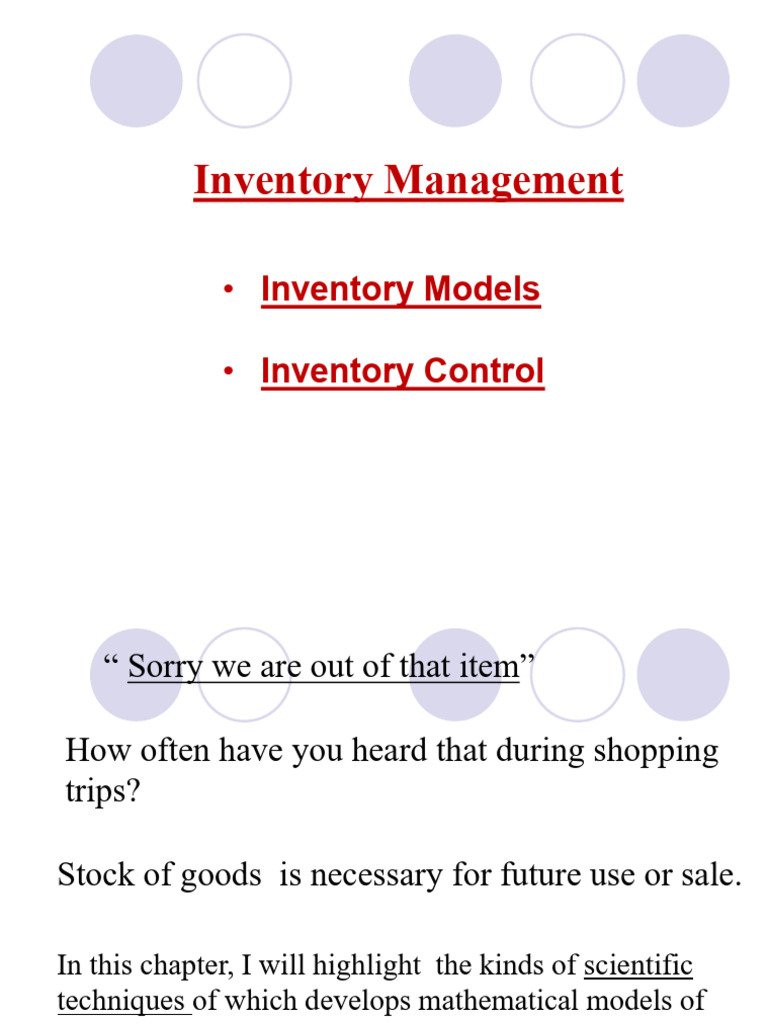 Effective Inventory Management Strategies | PDF | Inventory ...