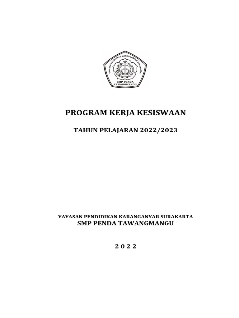 Program Kesiswaan 2022 | PDF